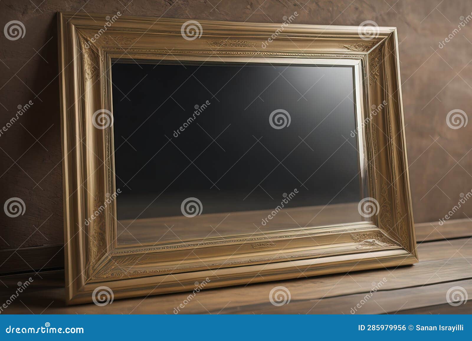 Glass Picture Frame on a Solid Color Background. Ai Generative Stock ...