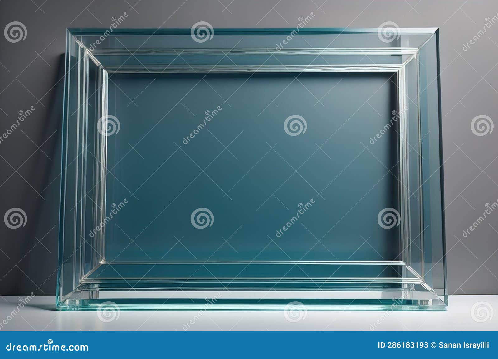 Glass Picture Frame on a Solid Color Background. Ai Generative Stock ...