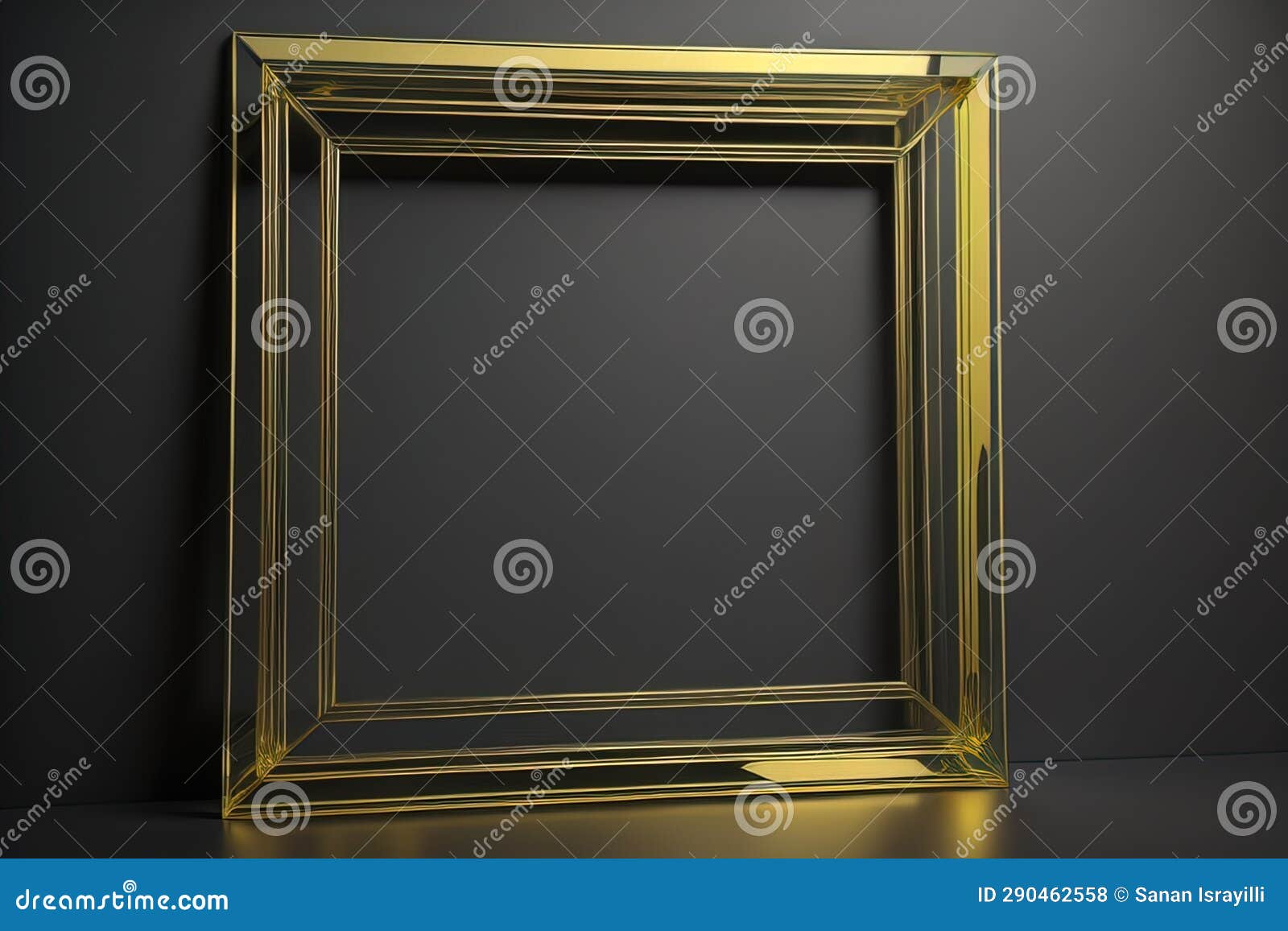 Glass Picture Frame on a Solid Color Background. Ai Generative Stock ...