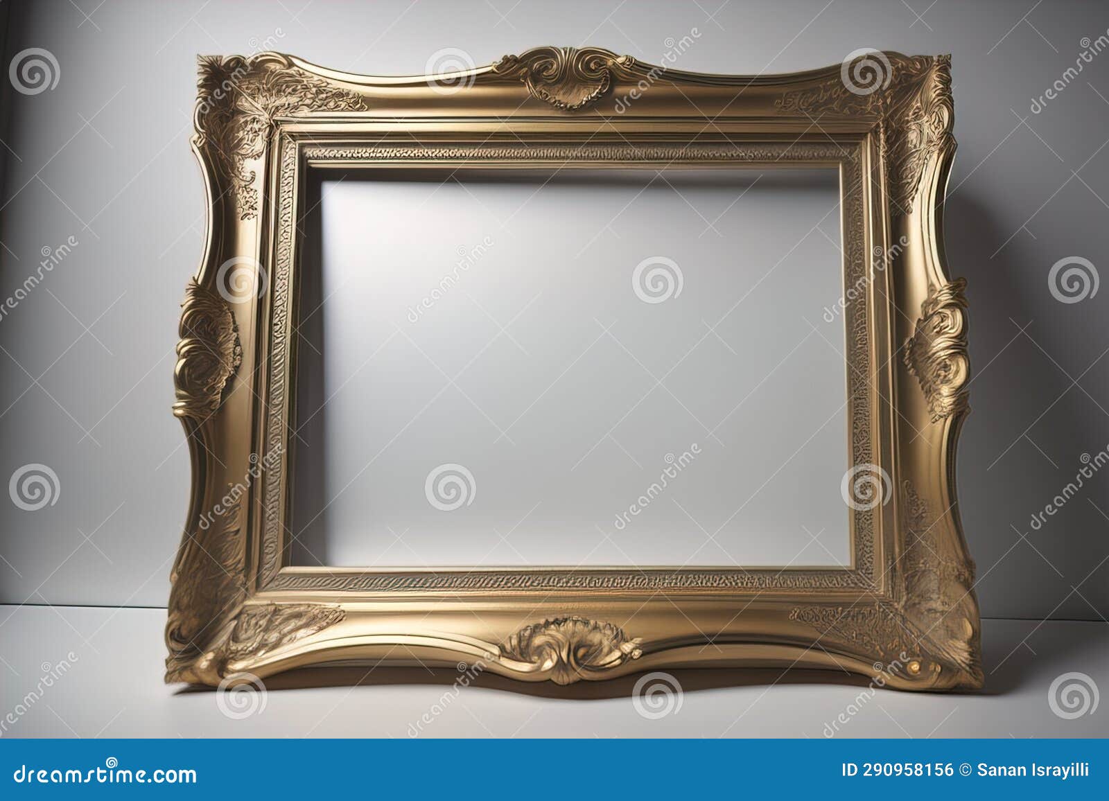 Glass Picture Frame on a Solid Color Background. Ai Generative Stock ...