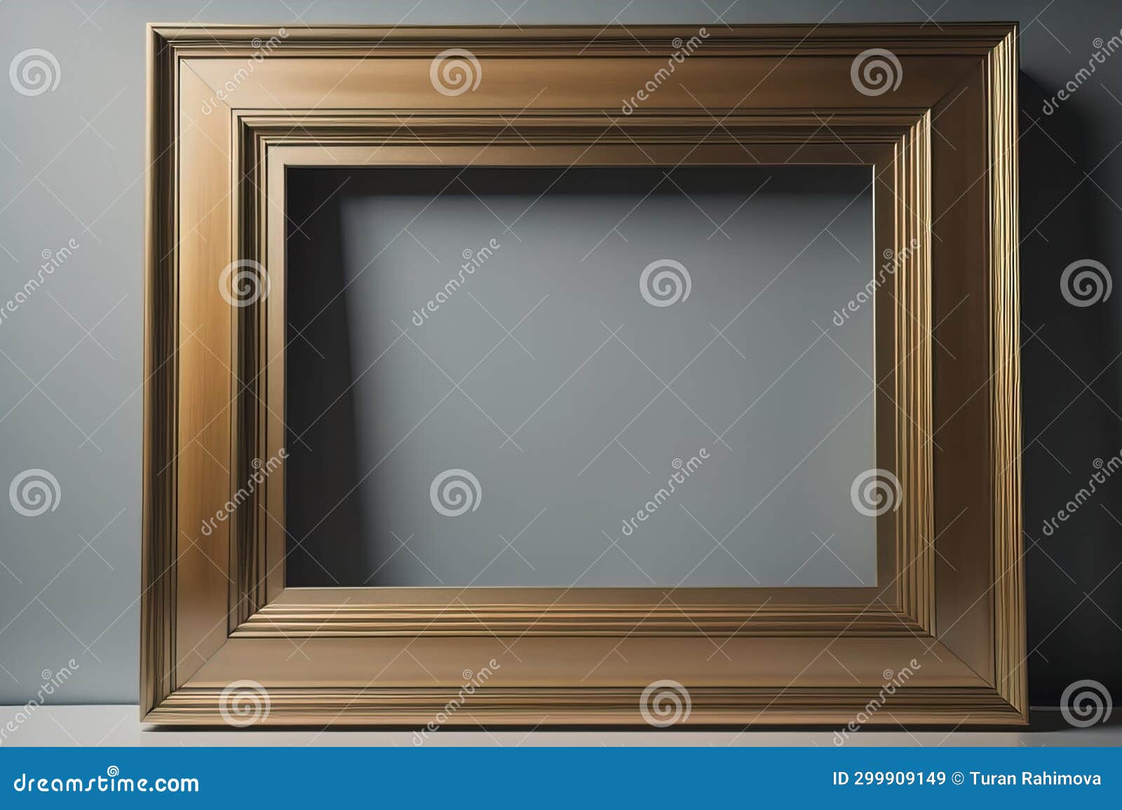 Glass Picture Frame on a Solid Color Background. Ai Generative Stock ...