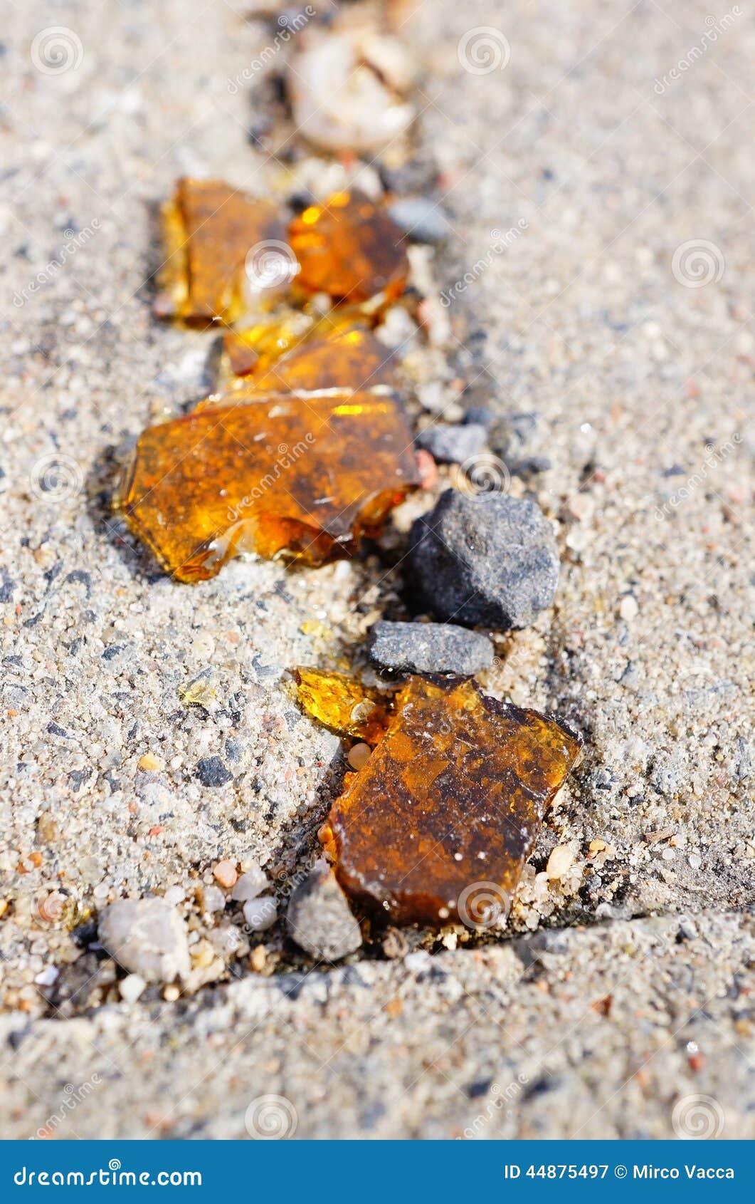 Glass pieces stock image. Image of rock, ground, pieces - 44875497