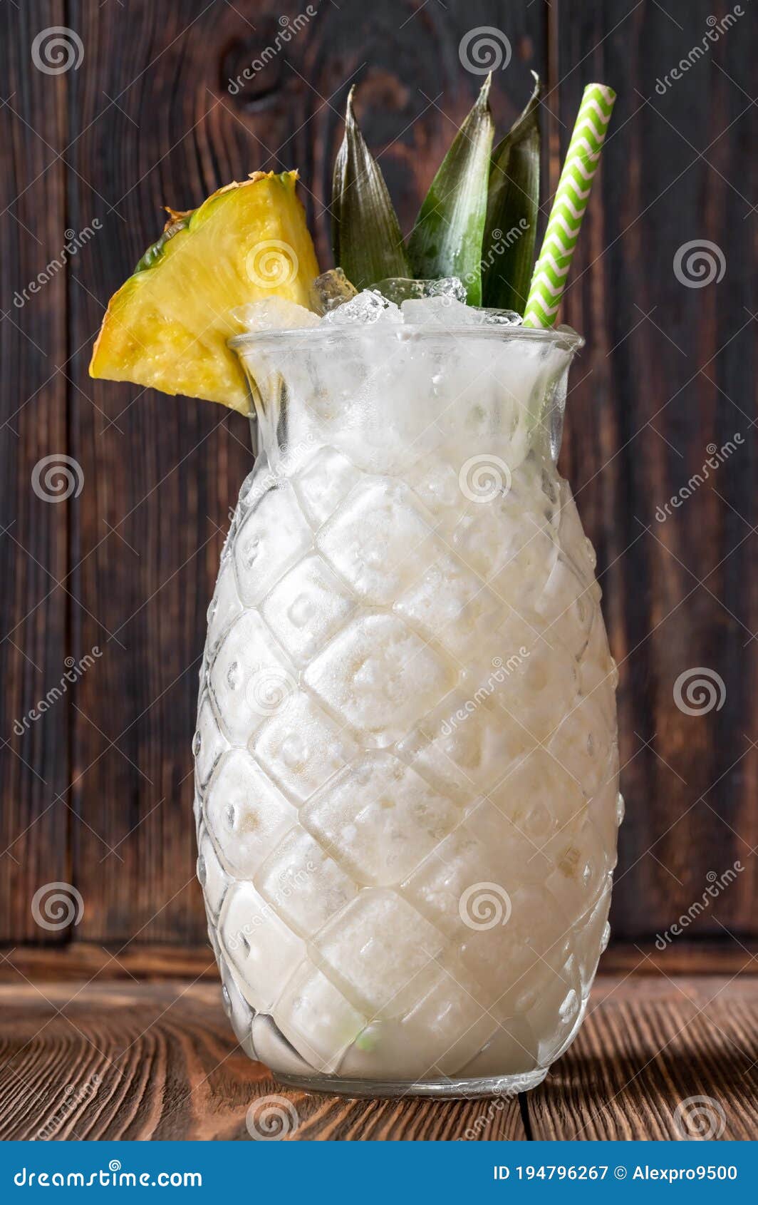 Glass of Pina colada stock image. Image of caribbean - 194796267