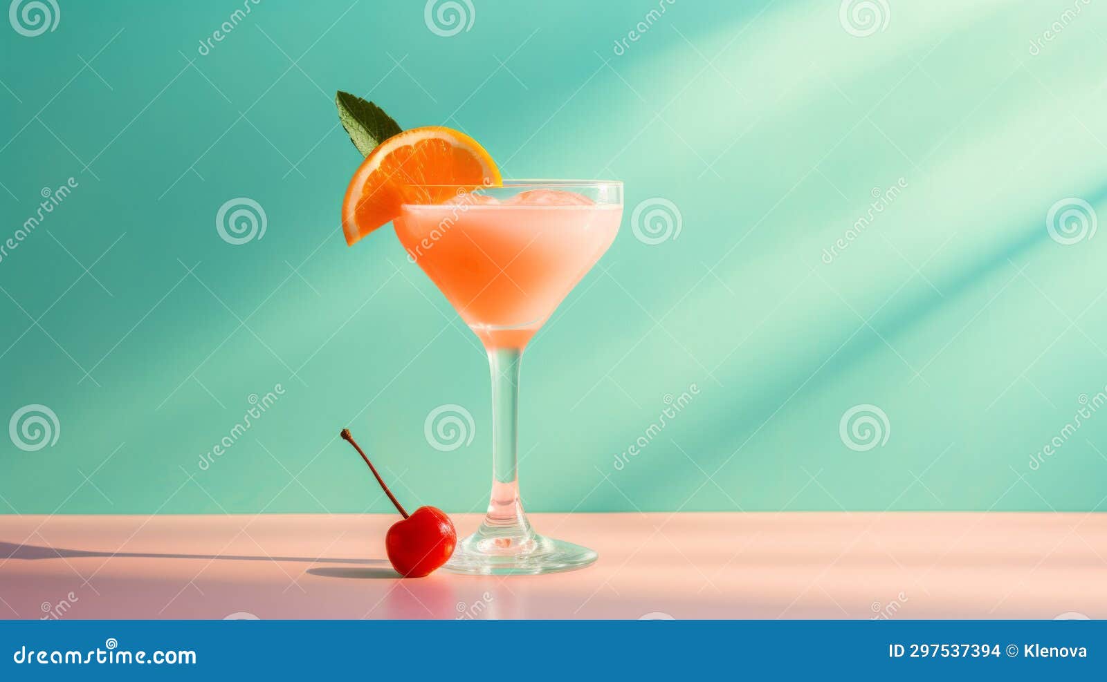 Glass of Pink Cocktail on Color Background Stock Photo - Image of light ...