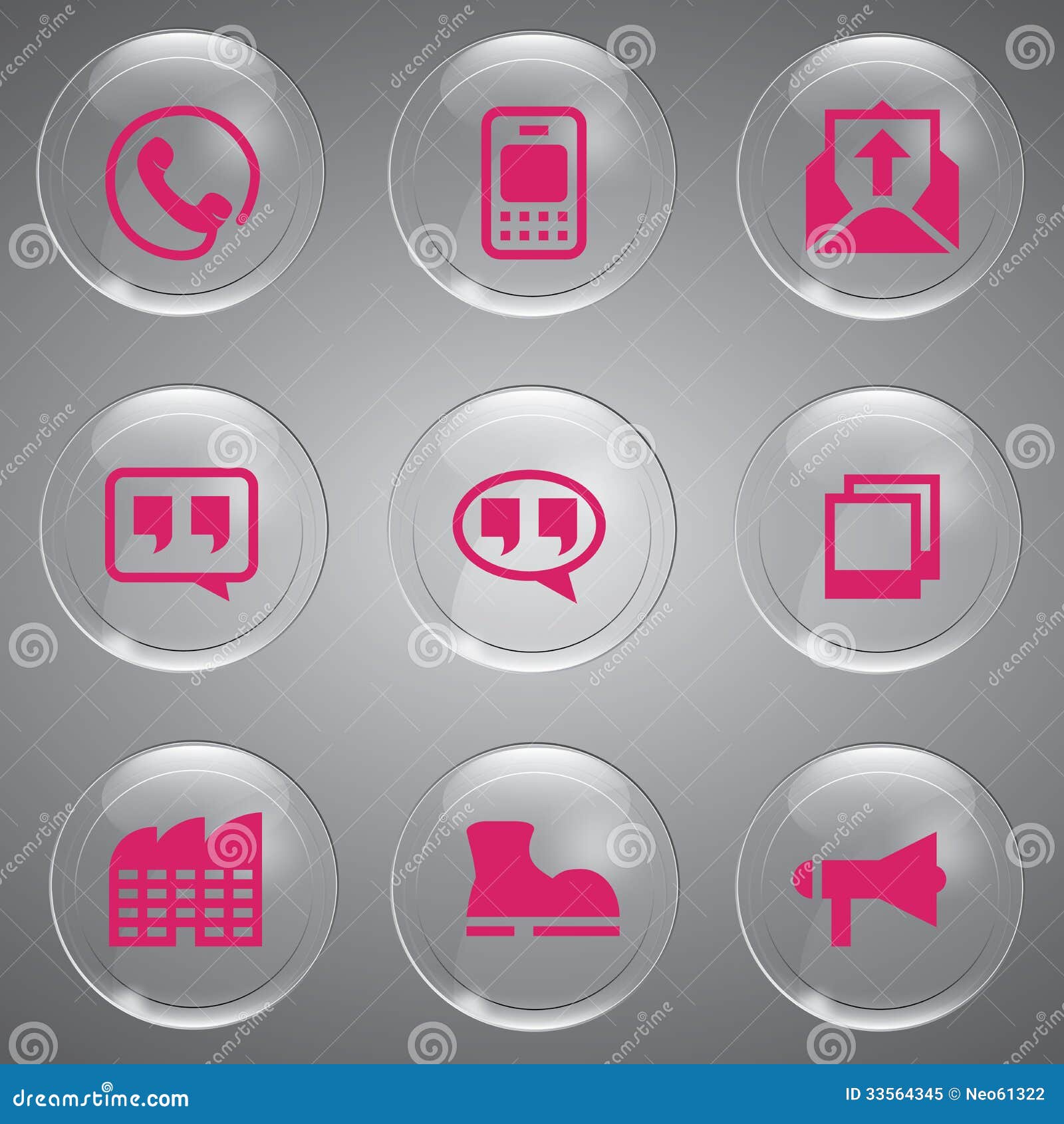 Glass Pink icons vector stock vector. Illustration of power - 33564345