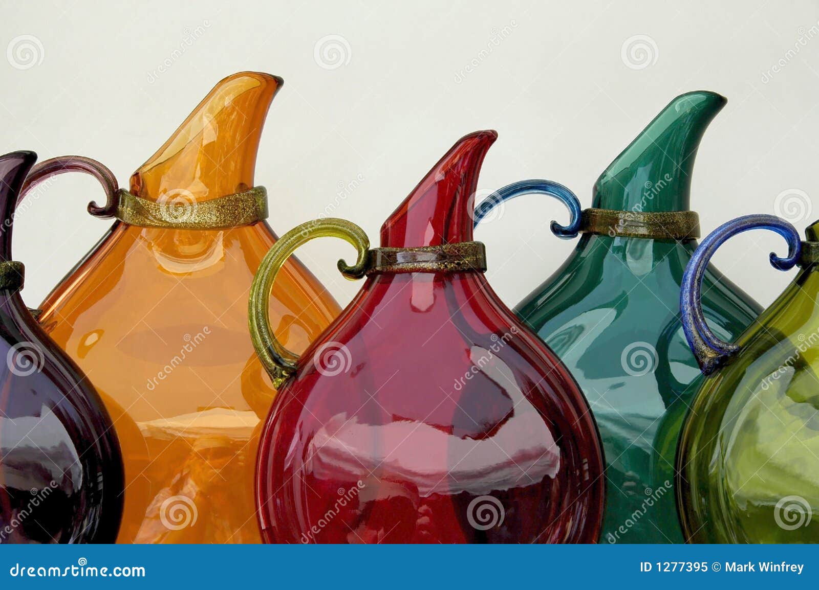 Glass Pitchers stock image. Image of drink, display, decorate - 1277395