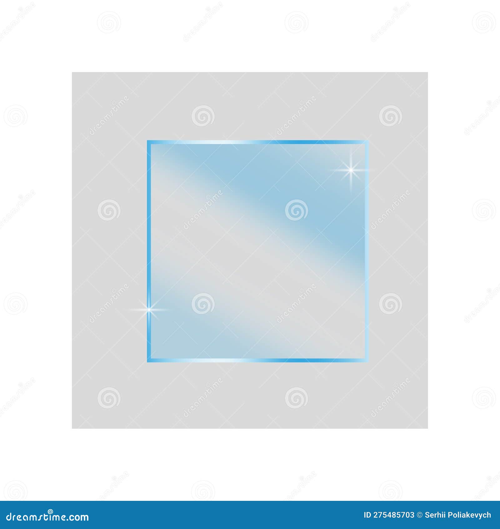 Glass Plate. Design Element. Shine Effect Sign. Photo Frame. Realistic ...