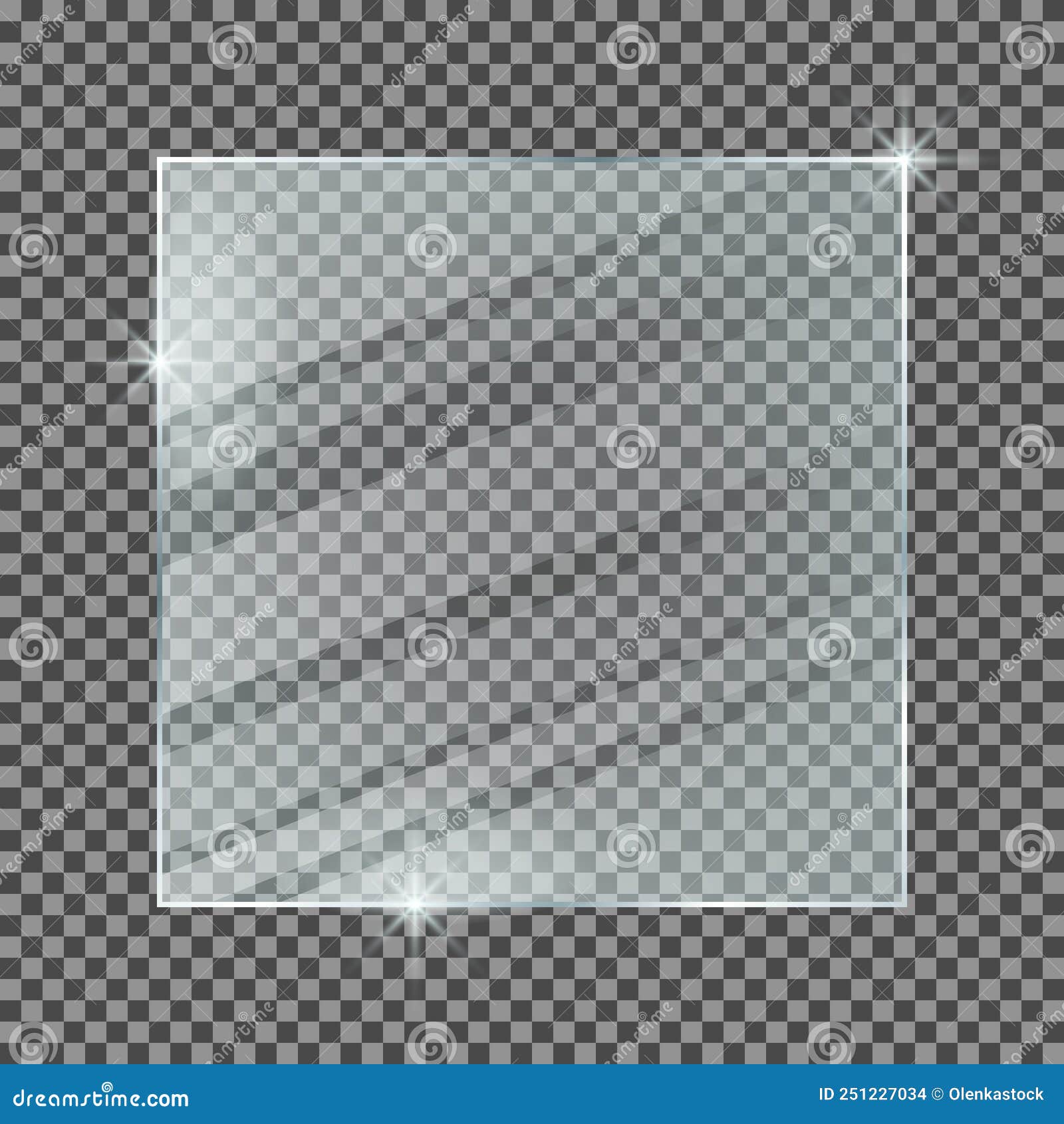 Glass Plate Isolated on a Transparent Background Stock Vector ...