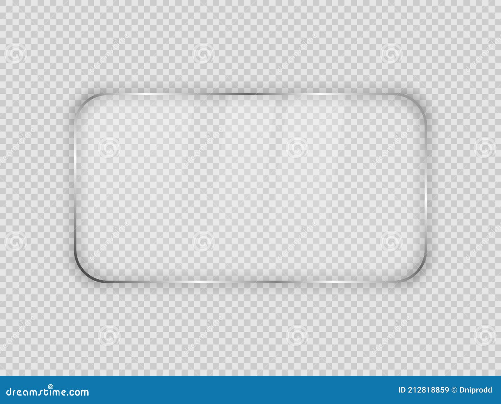 Glass Plate in Rounded Rectangular Frame Stock Vector - Illustration of ...