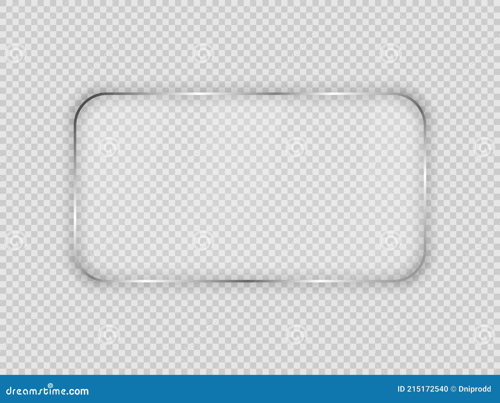 Glass Plate in Rounded Rectangular Frame Stock Vector - Illustration of ...