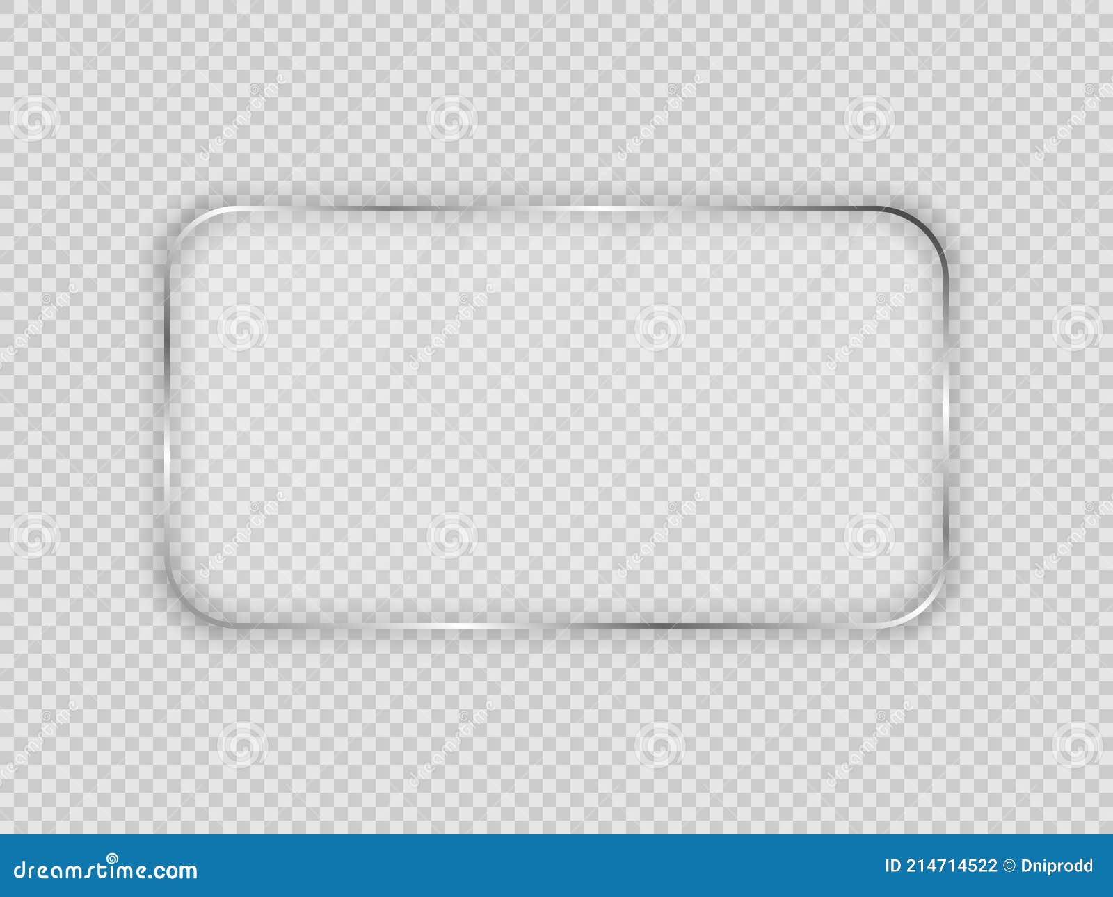 Glass Plate in Rounded Rectangular Frame Stock Vector - Illustration of ...