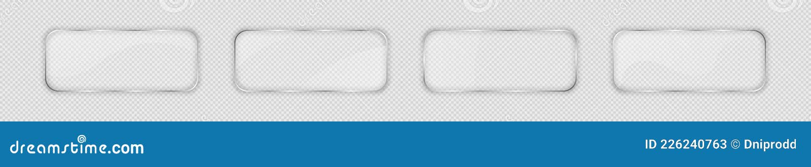 Glass Plate in Rounded Rectangular Frame Stock Vector - Illustration of ...