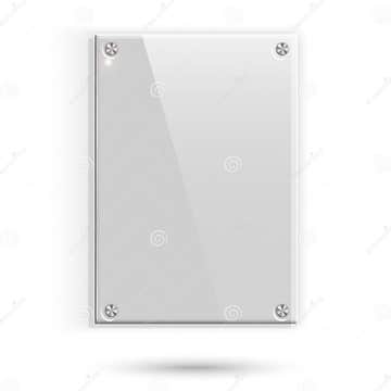 Glass Plate with Shadow on White Background Stock Vector - Illustration ...