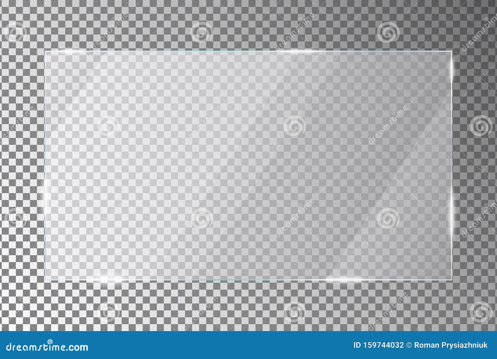 Glass Plate On Transparent Background. Acrylic Or Plexiglass Plates ...