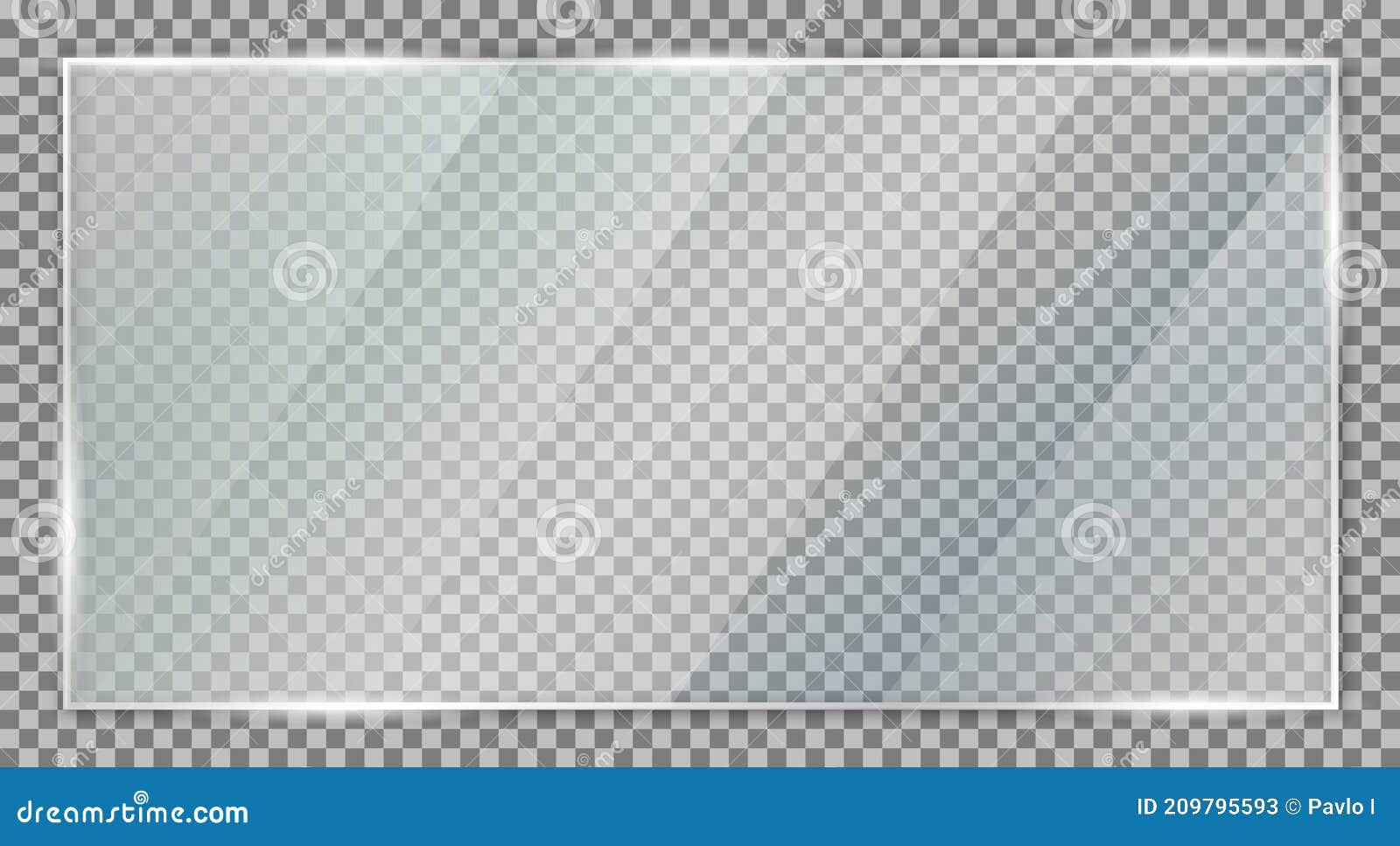 Glass Plate On Transparent Background, Clear Glass Showcase, Realistic ...