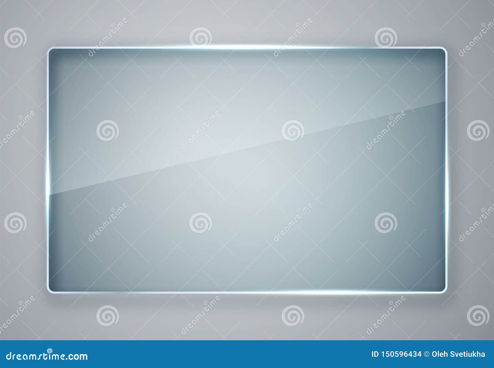 Glass Plates, Set Of Different Glass Shapes, Glass Frames Isolated On ...