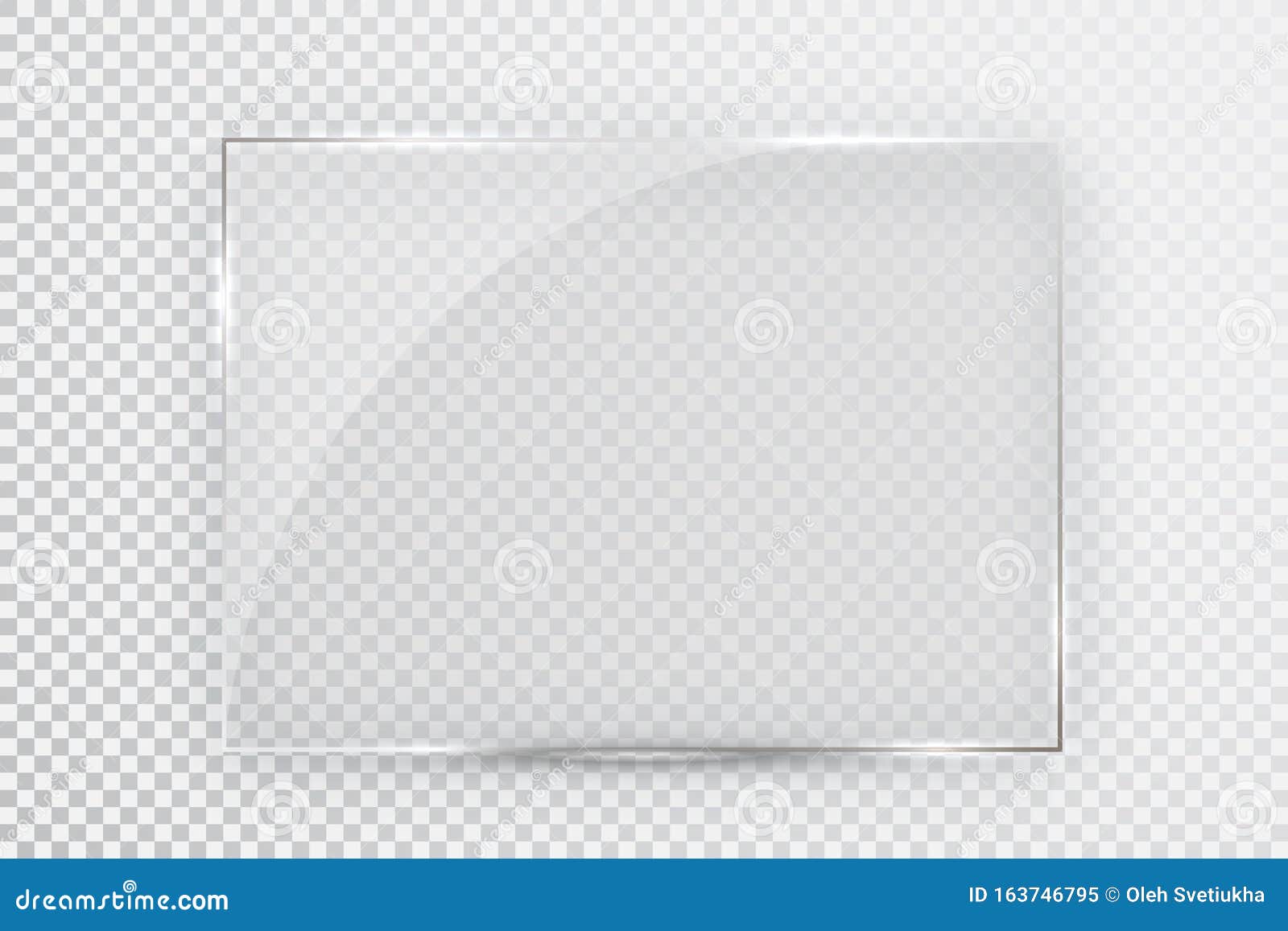 Glass Plates, Set Of Different Glass Shapes, Glass Frames Isolated On ...