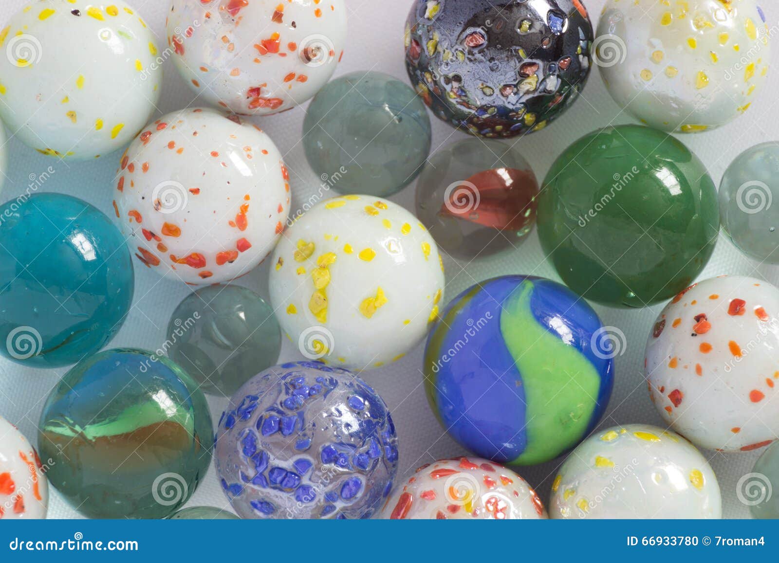 Glass Playing Marbles, Different Color. Stock Photo - Image of present ...