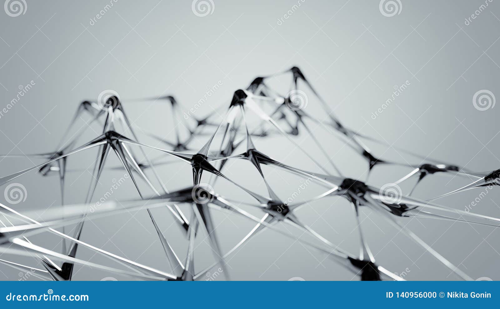 Glass Plexus Structure 3D Render Stock Illustration - Illustration of ...