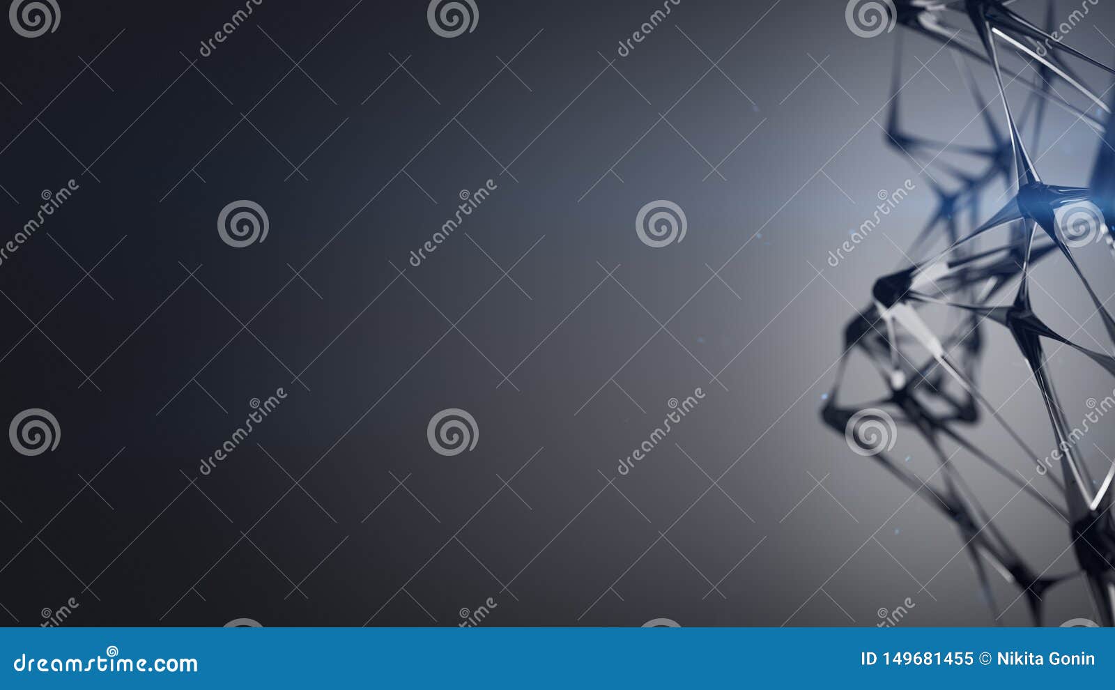 Glass Plexus Structure 3D Render Stock Illustration - Illustration of ...