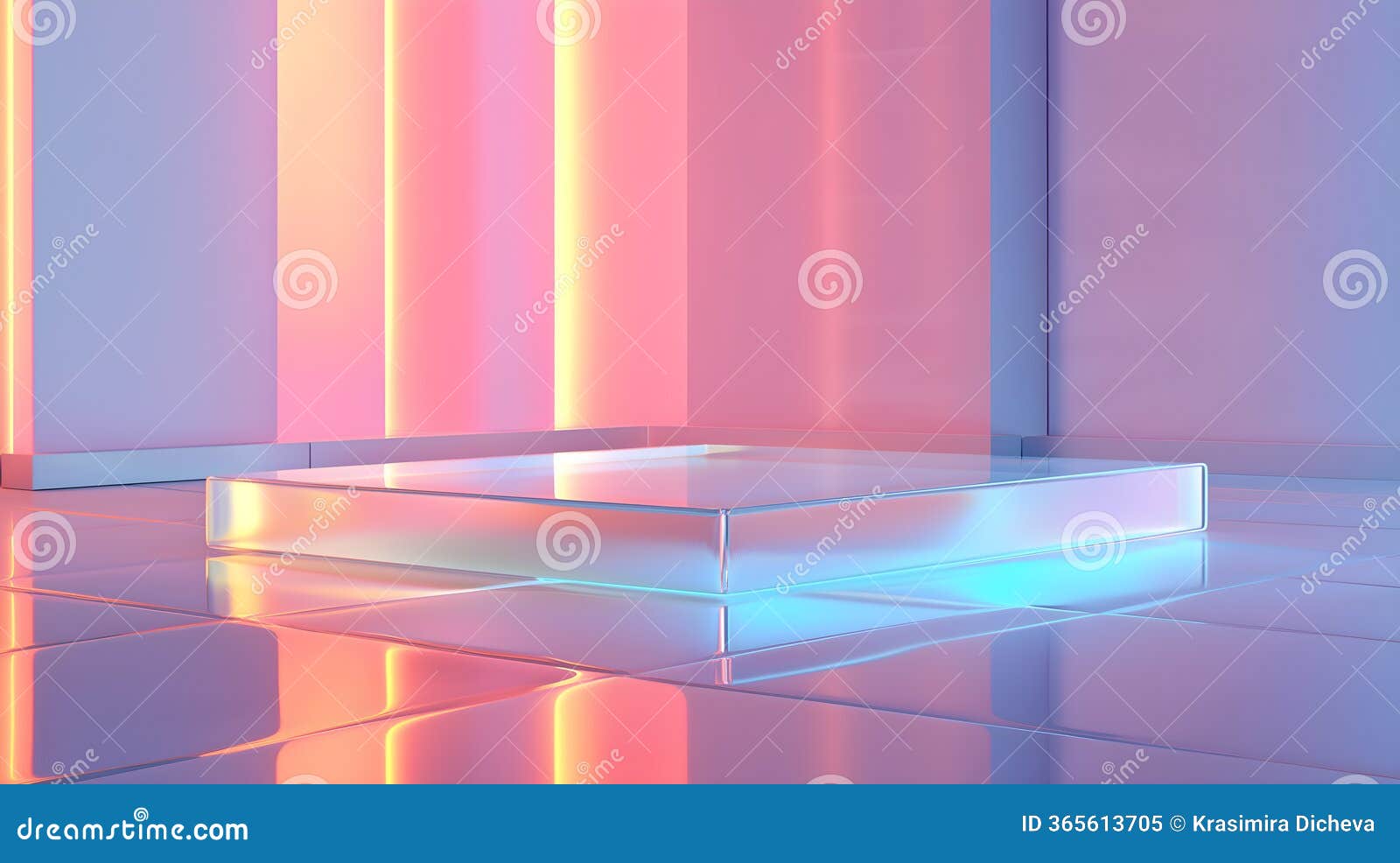 Glass Podium, Pedestal Stand Background, Crystal 3D Display. Crystal ...
