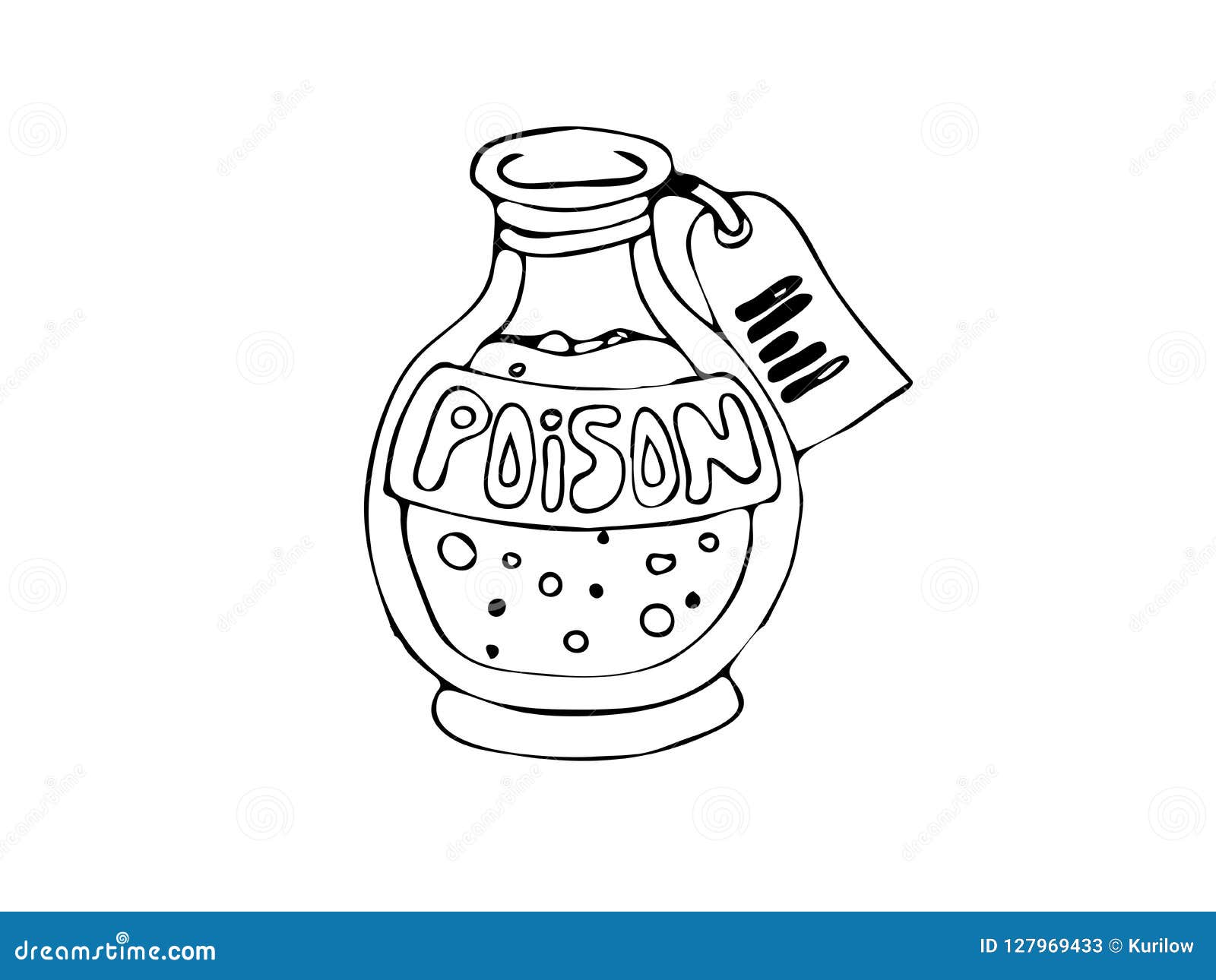Glass Poison Bottle Icon. Simple Element Illustration. Glass Poison ...