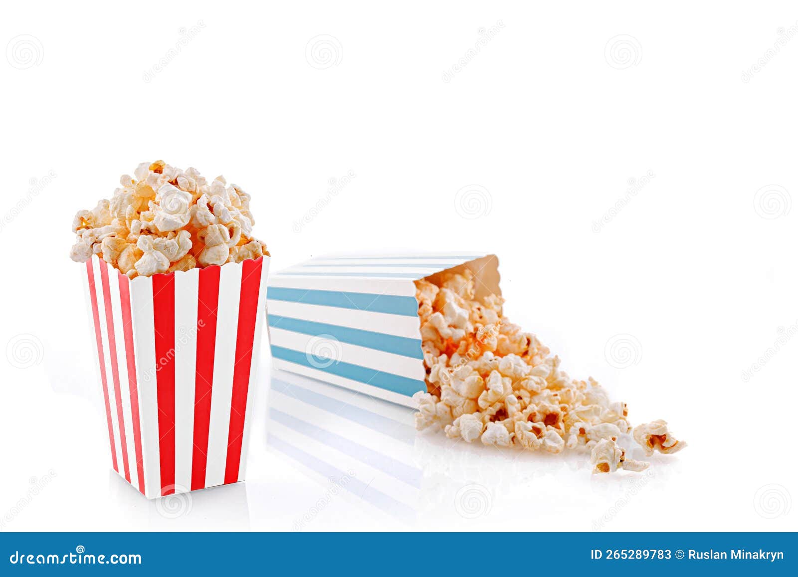 Glass with Popcorn on a White Background Stock Image - Image of healthy ...