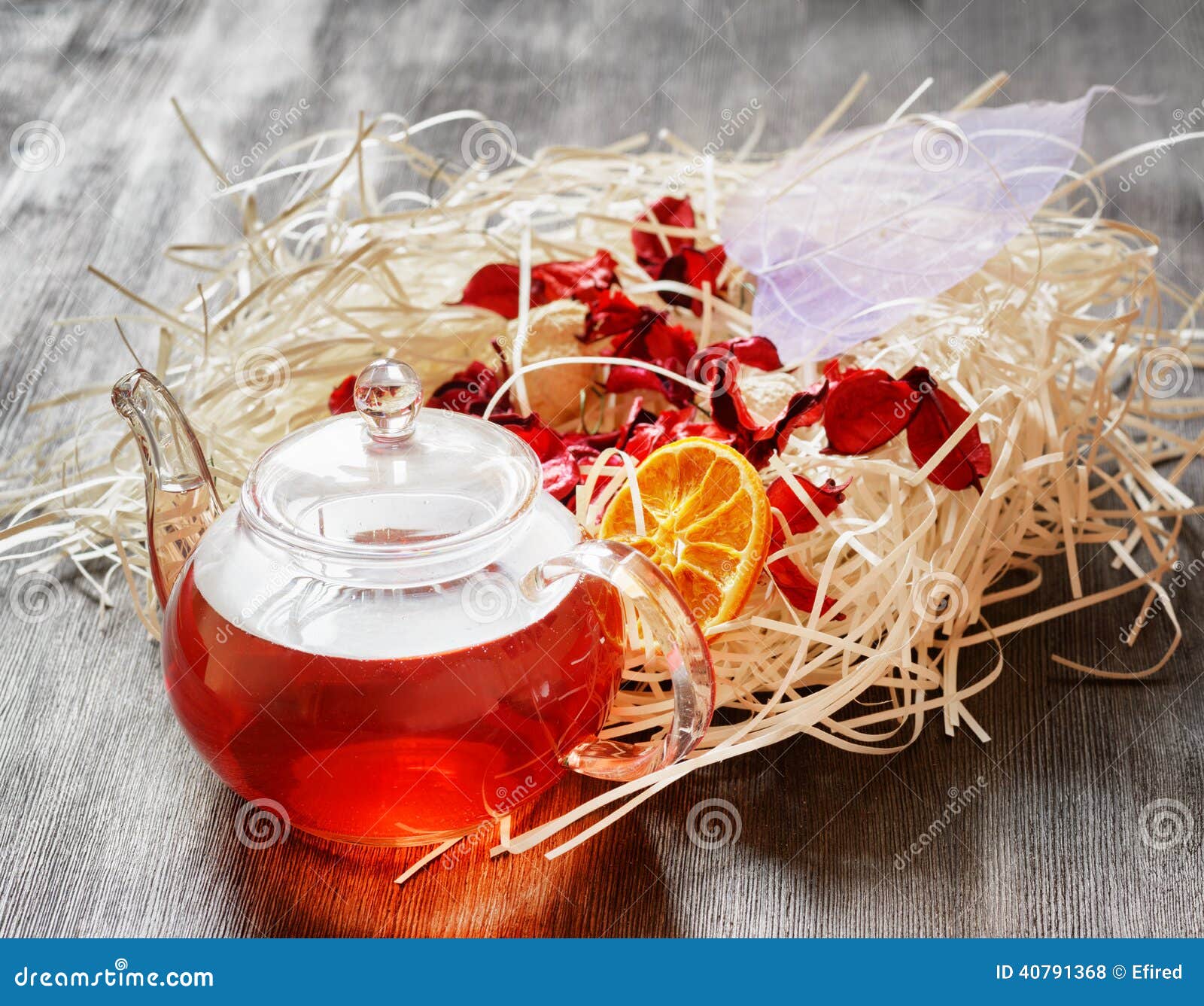 Glass pot of herbal tea stock photo. Image of lifestyle - 40791368
