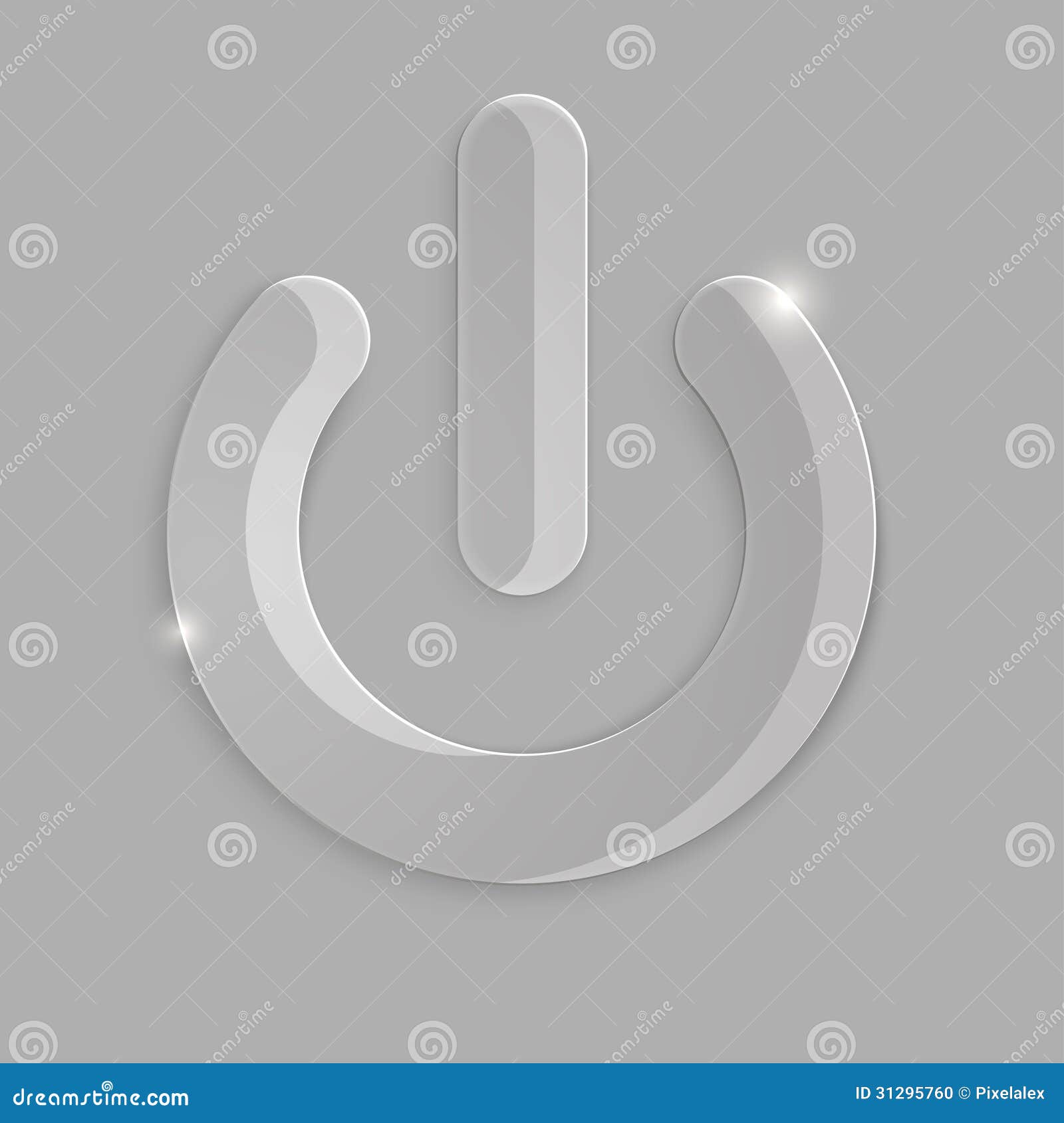 Glass power icon stock vector. Illustration of press - 31295760