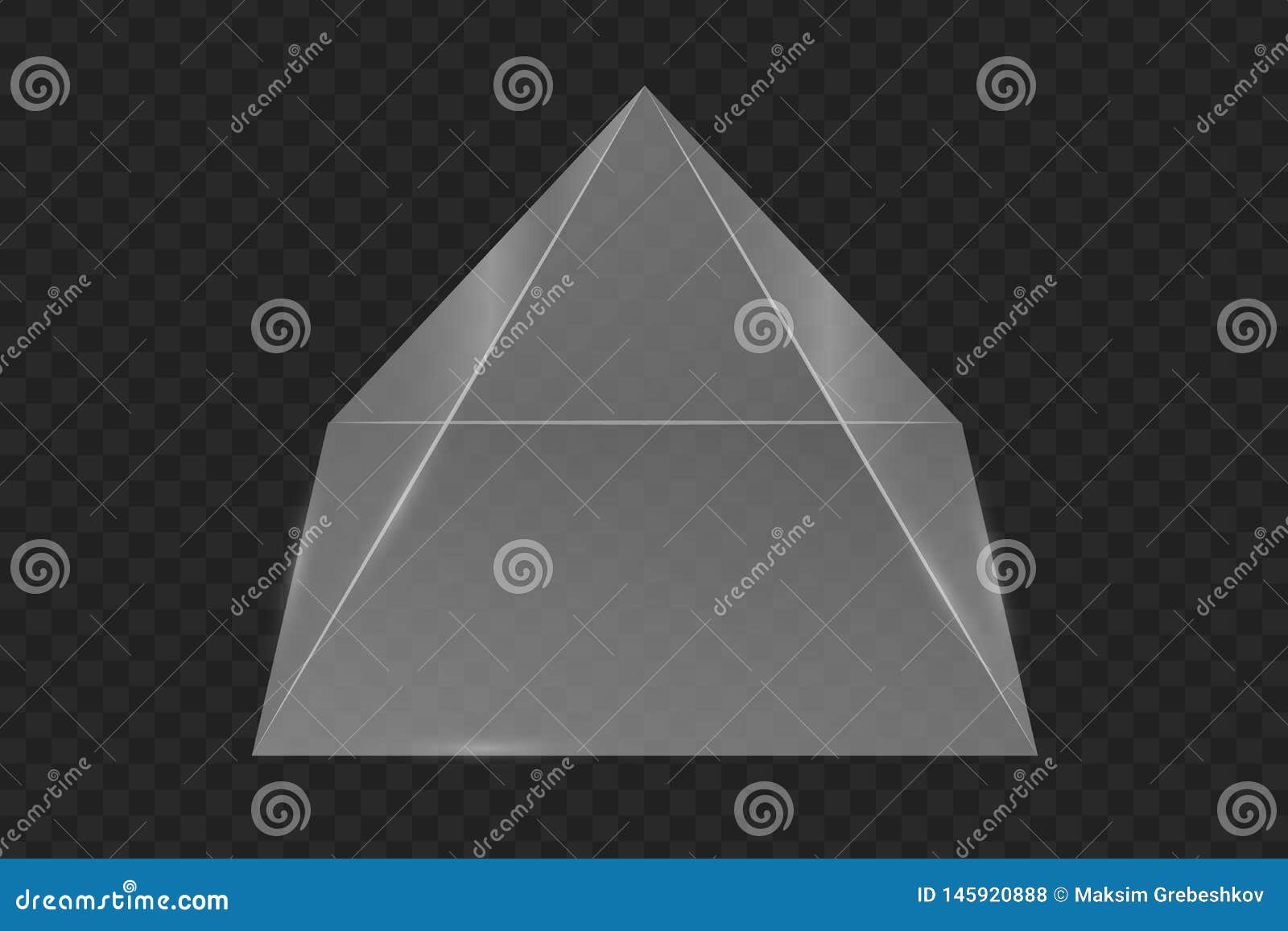 Glass prism pyramid stock illustration. Illustration of creativity ...