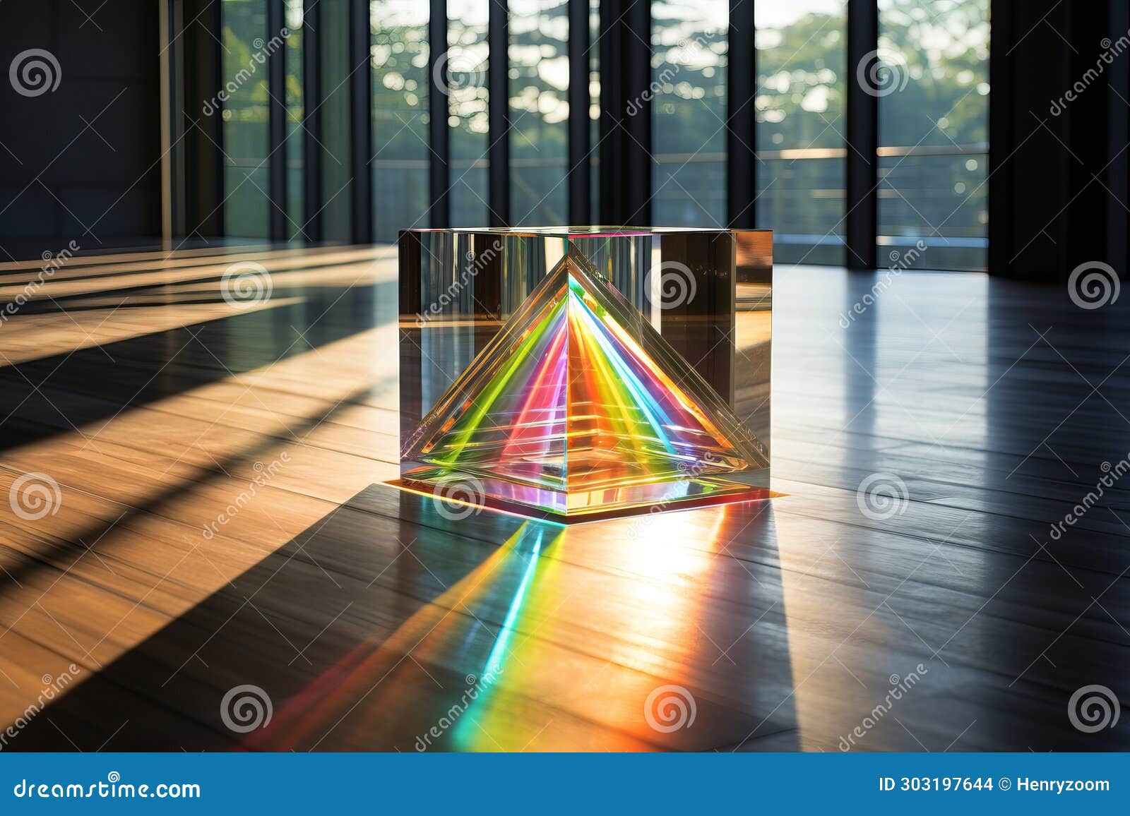 Glass Prisms in the Rays of the Sun Stock Illustration - Illustration ...