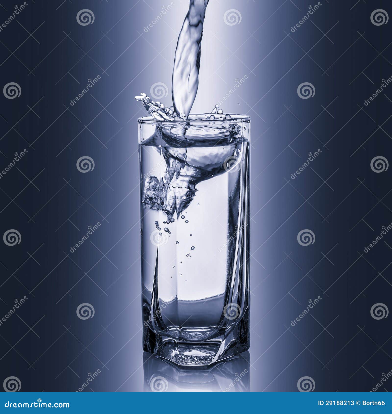 Glass of pure spring water stock image. Image of drop - 29188213