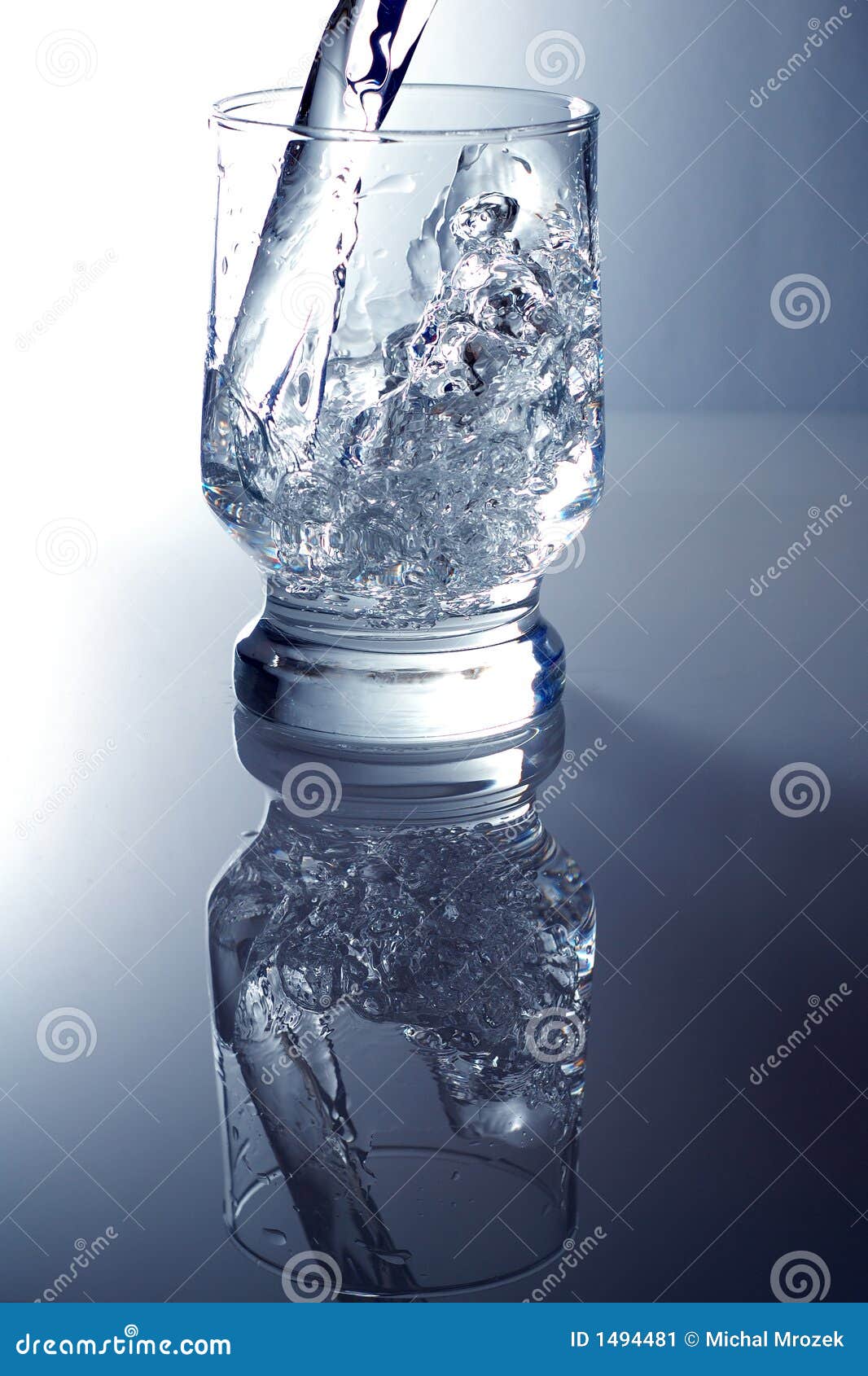 Glass with pure water stock image. Image of clean, cold - 1494481