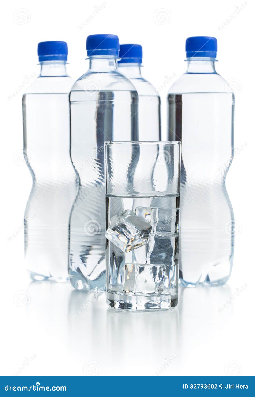 Glass of Pure Water with Ice Cubes. Stock Photo - Image of blank, macro ...