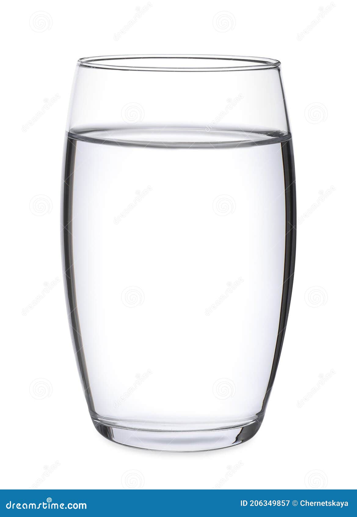 Glass of Pure Water Isolated on White Stock Image - Image of clear ...