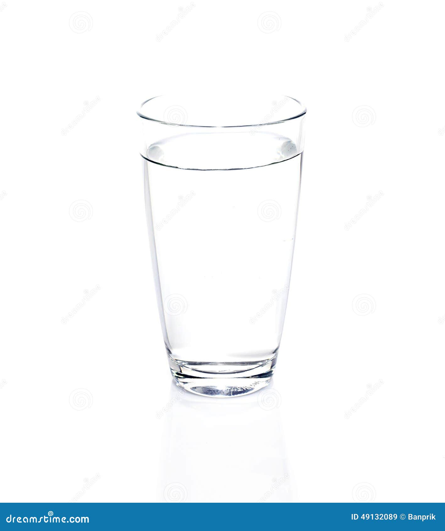 Glass of Purity Water on White Stock Image - Image of fresh, glass ...