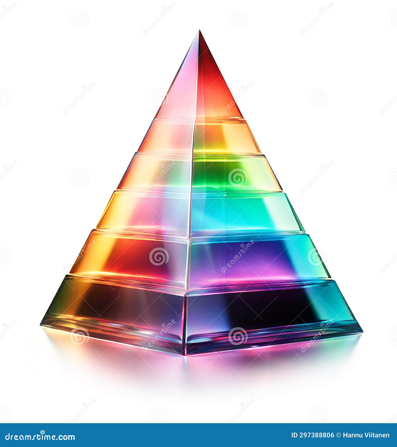 Glass Pyramid with Colors of Spectrum Stock Illustration - Illustration ...