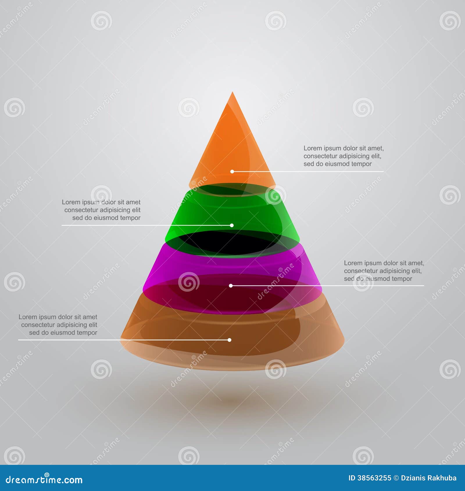 Pyramid Infographic, Step Workflow Diagram, Pyramid Growth Chart Vector ...