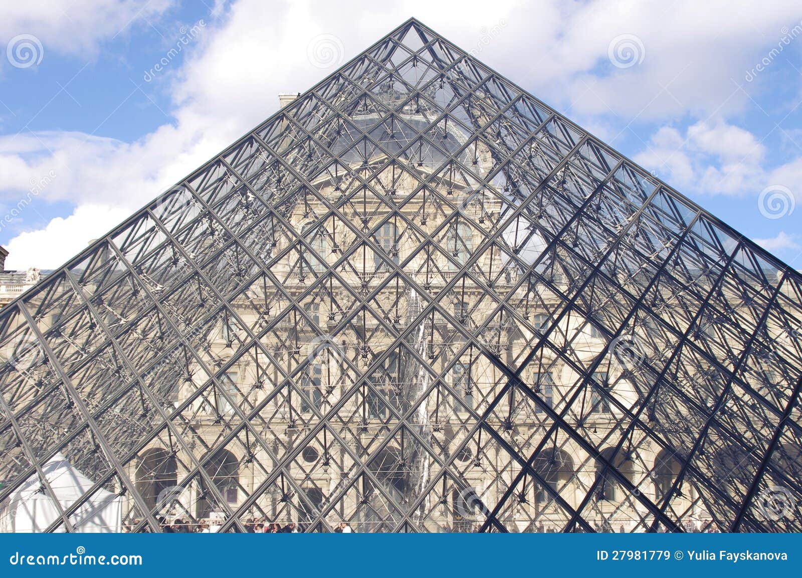 Glass Pyramid of Louvre, Paris Editorial Stock Image - Image of built ...