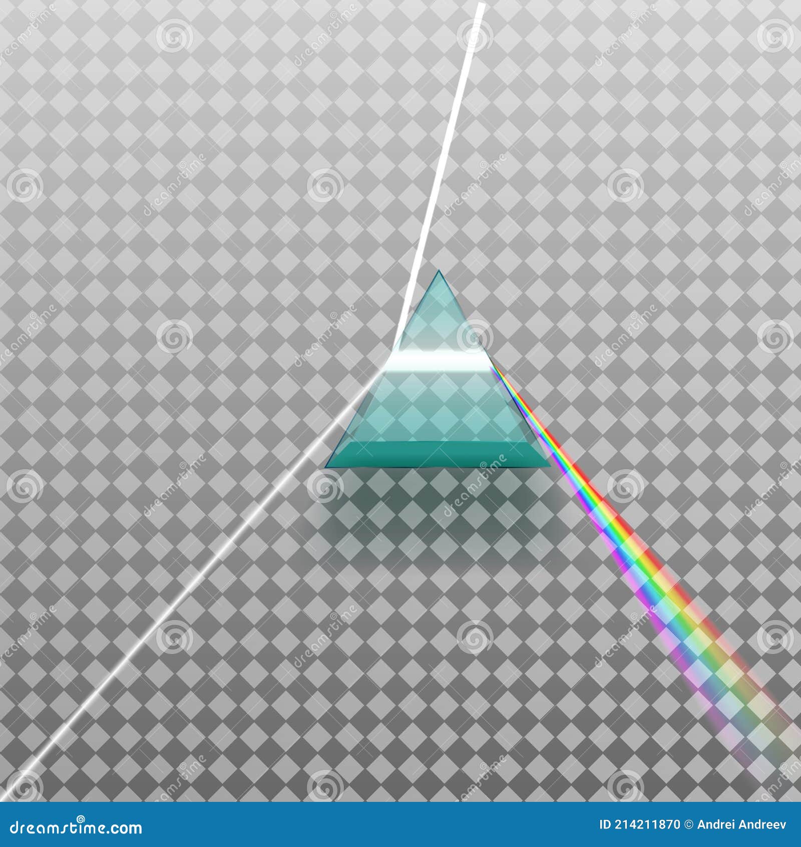 Spectrum Refraction. Glass Pyramid Prism Low Poly Abstract Concept Glow ...