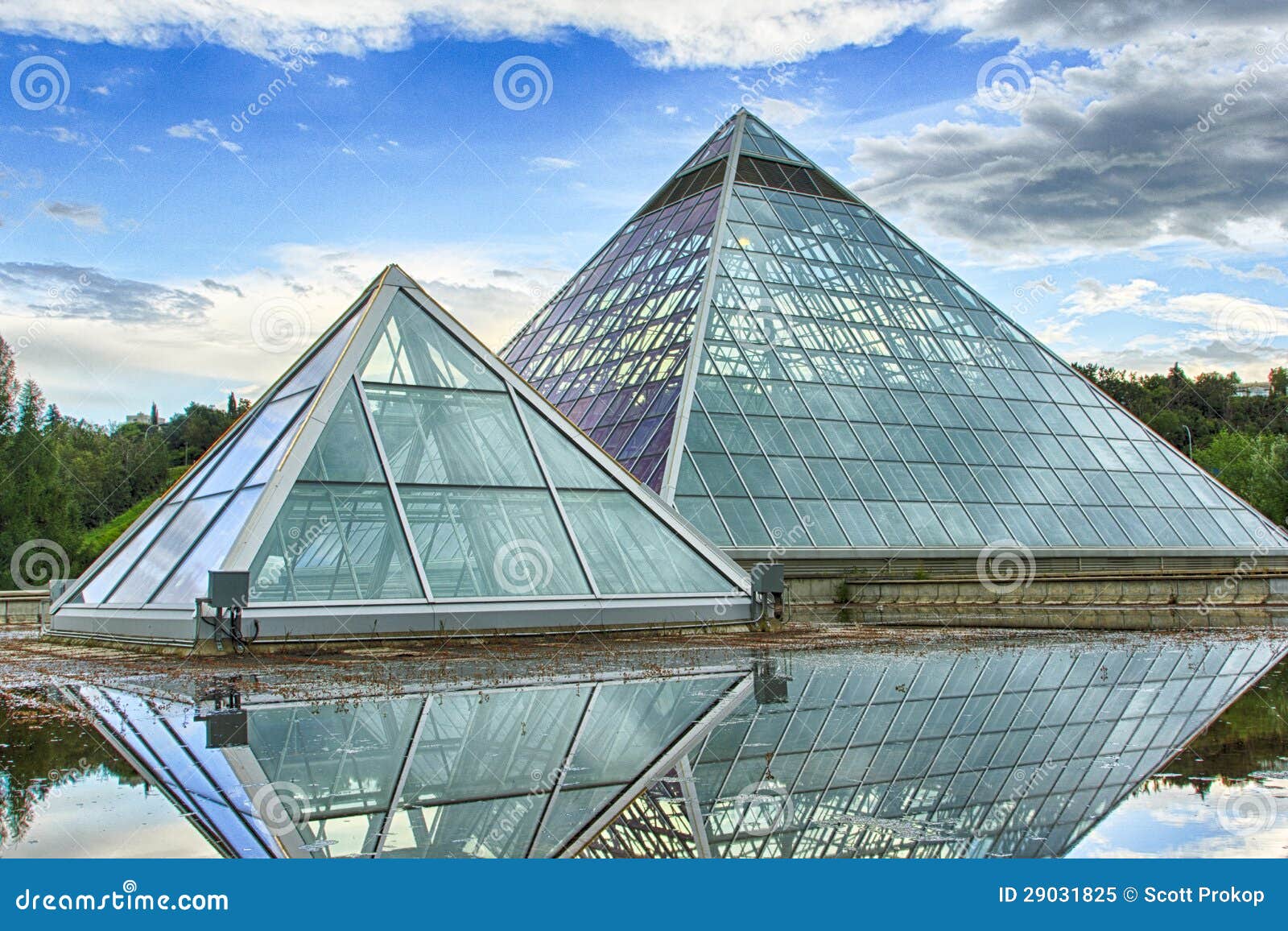 Glass Pyramids stock image. Image of alberta, building - 29031825
