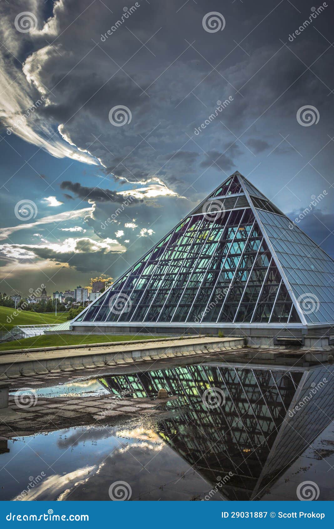 Glass Pyramids stock image. Image of glass, conservatory - 29031887