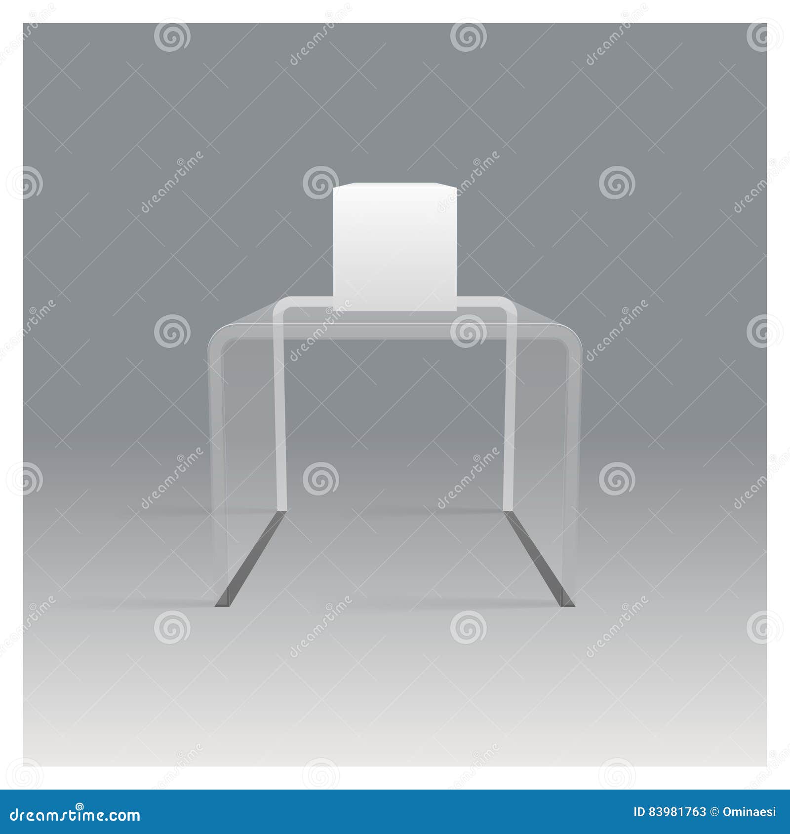 Glass Rack Shelf Podium 3d Isometric Realistic Design Vector ...