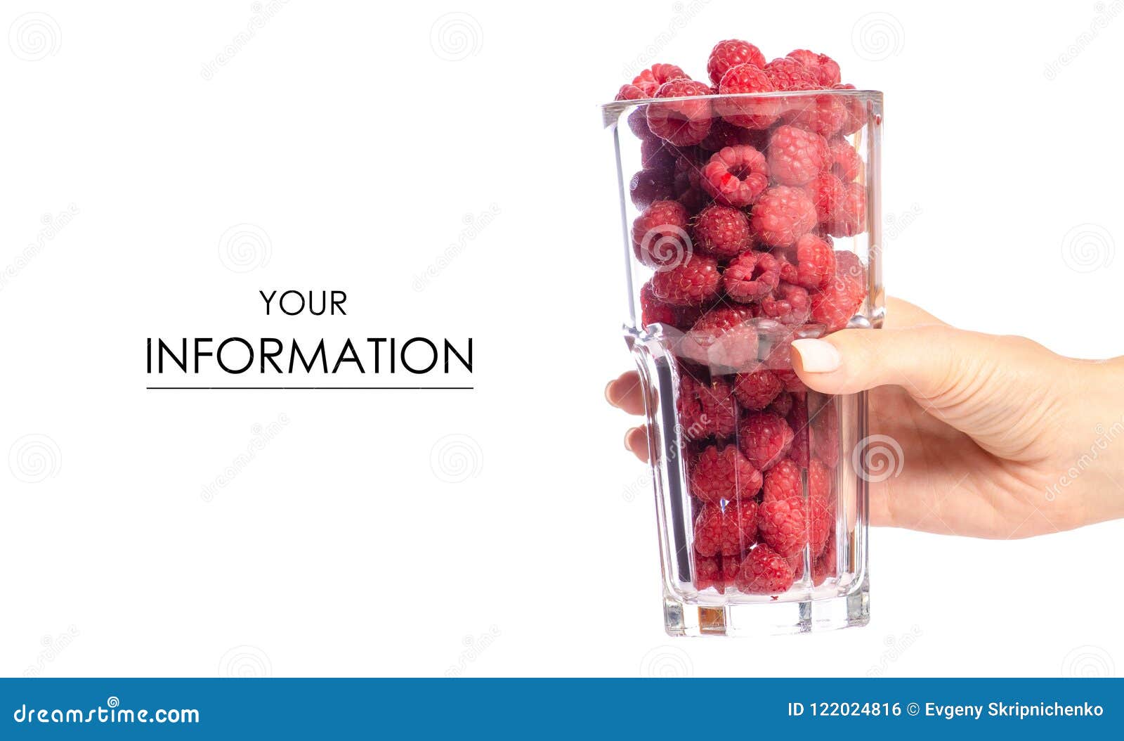 A Glass of Raspberries in a Hand Pattern Stock Photo - Image of green ...