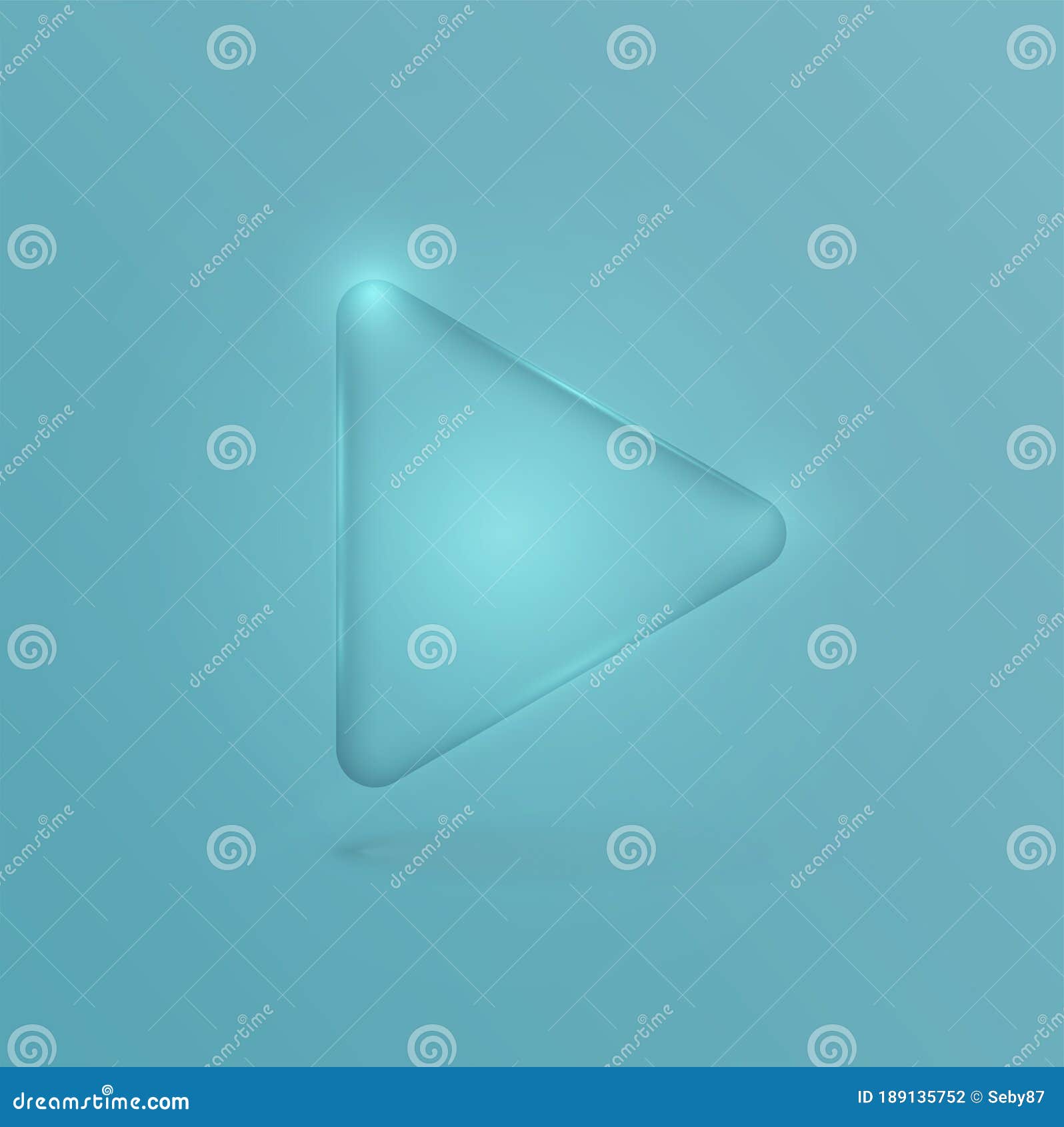 Glass Realistic Play Button, Vector Stock Vector - Illustration of ...