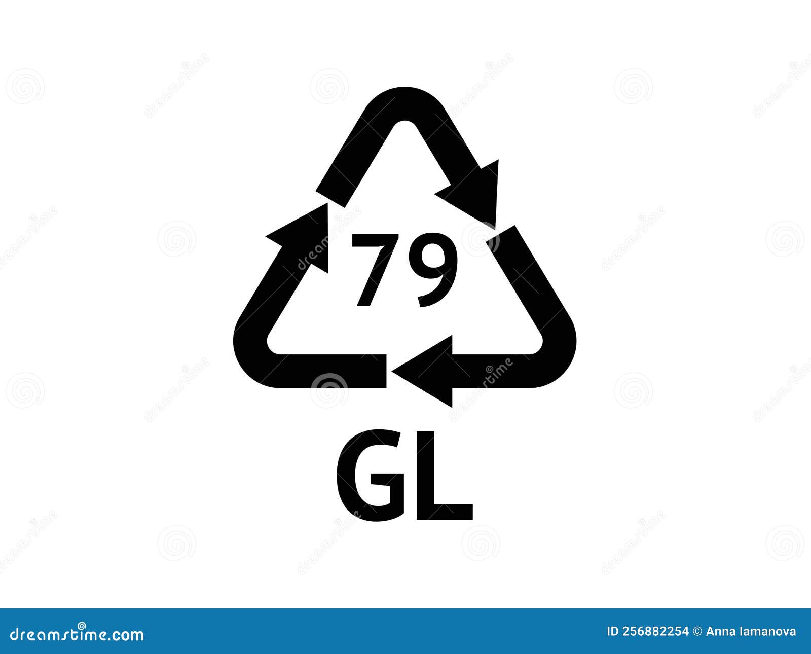 Glass Recycling codes stock vector. Illustration of labeling - 256882254