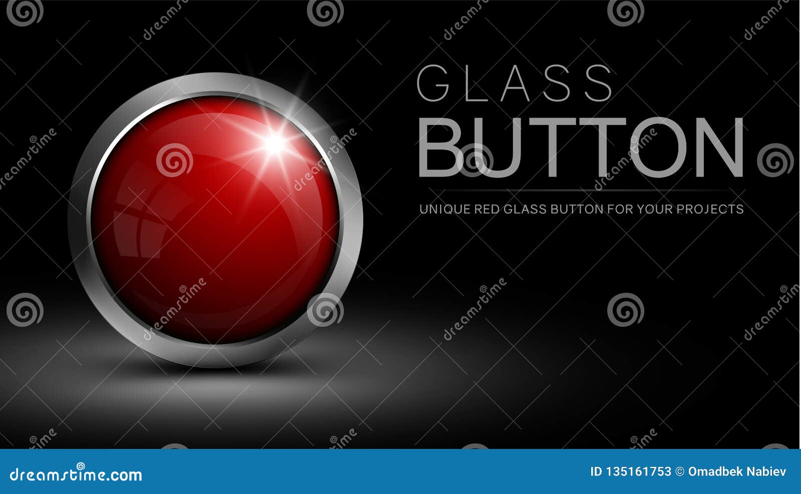 Glass Red Button for Web Design and Other Projects Stock Vector ...