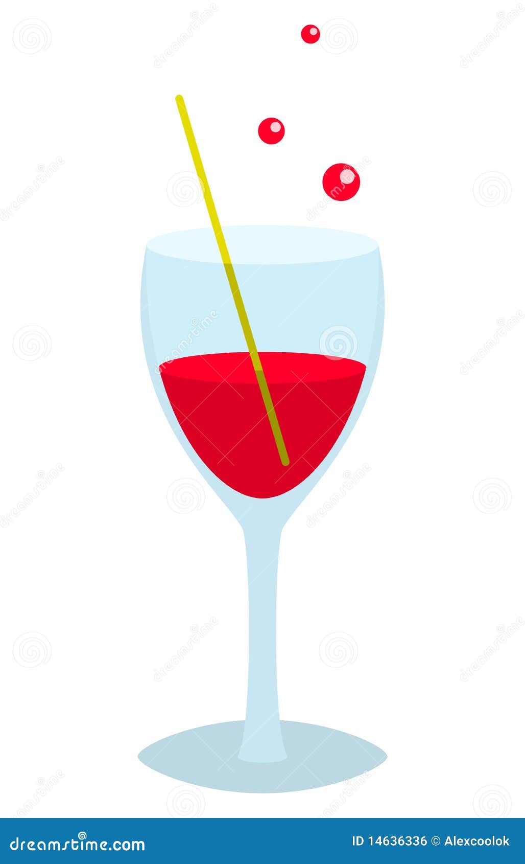 Glass with Red drink stock vector. Illustration of glamour - 14636336