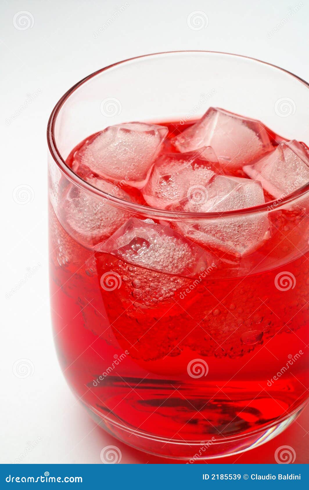 Glass of Red Drink with Ice 3 Stock Image - Image of conceptual ...
