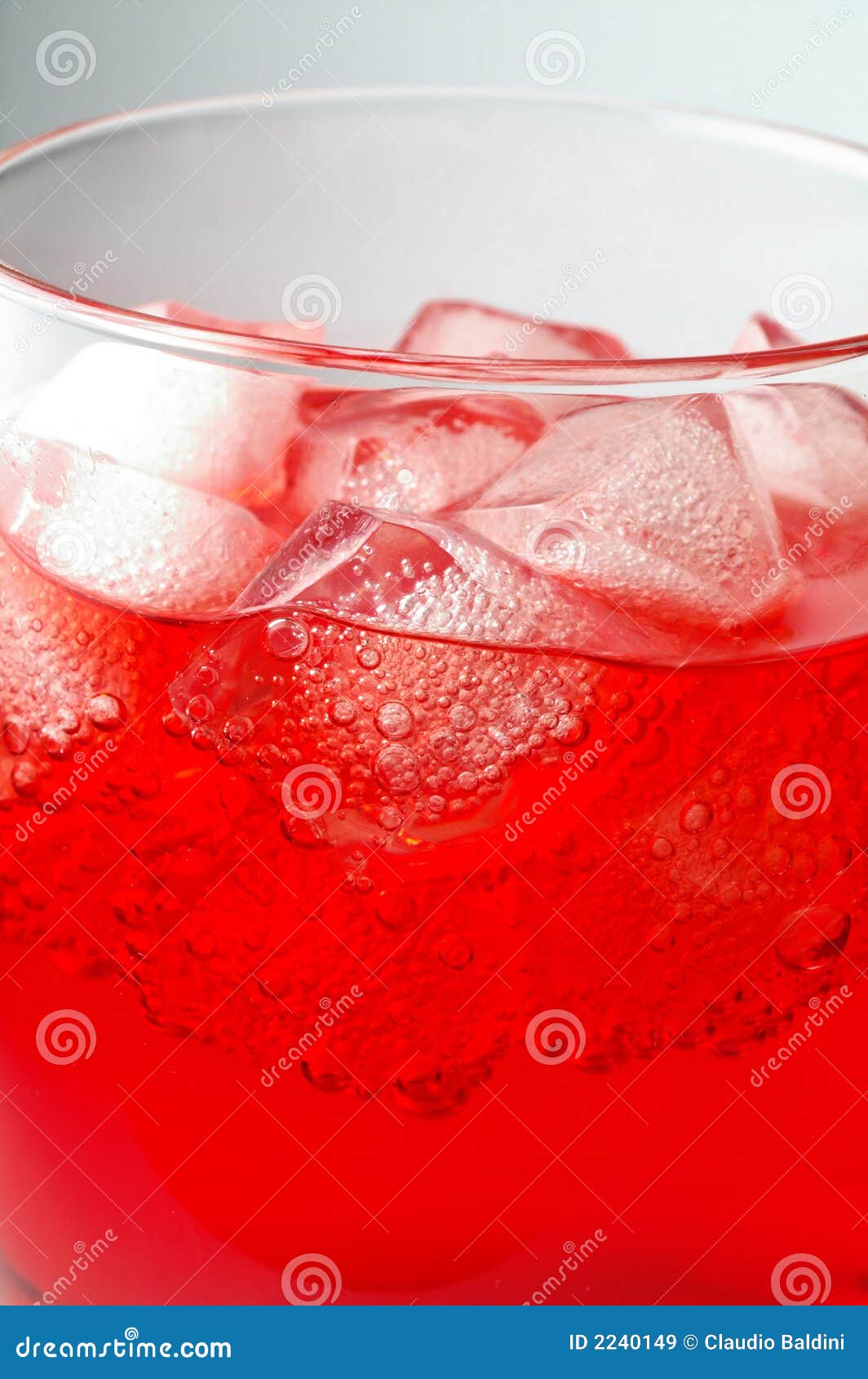 Glass of Red Drink with Ice Cl Stock Image - Image of syrup, spirit ...